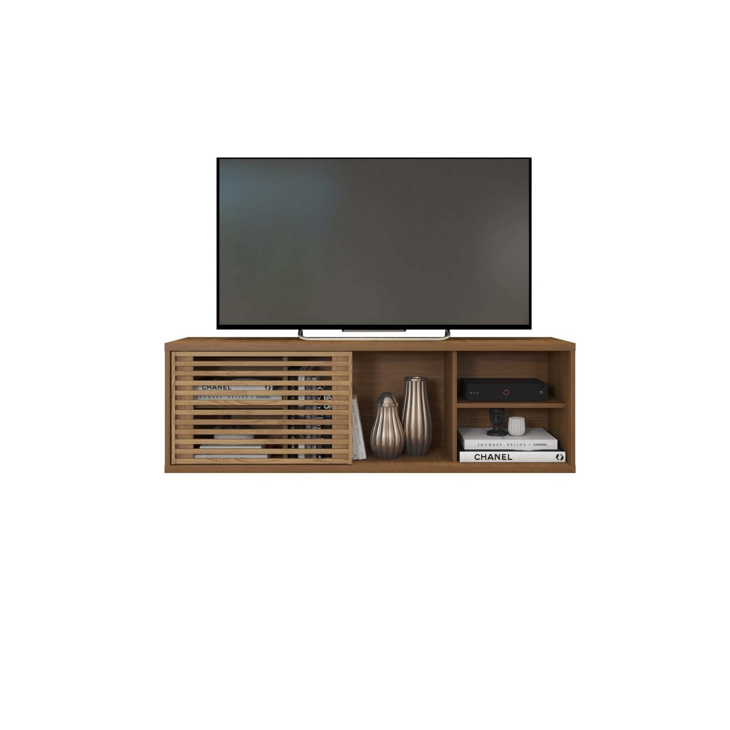 Rack Suspenso para TV até 55 Polegadas 136cm 1 Porta Ripada Multiverso ...