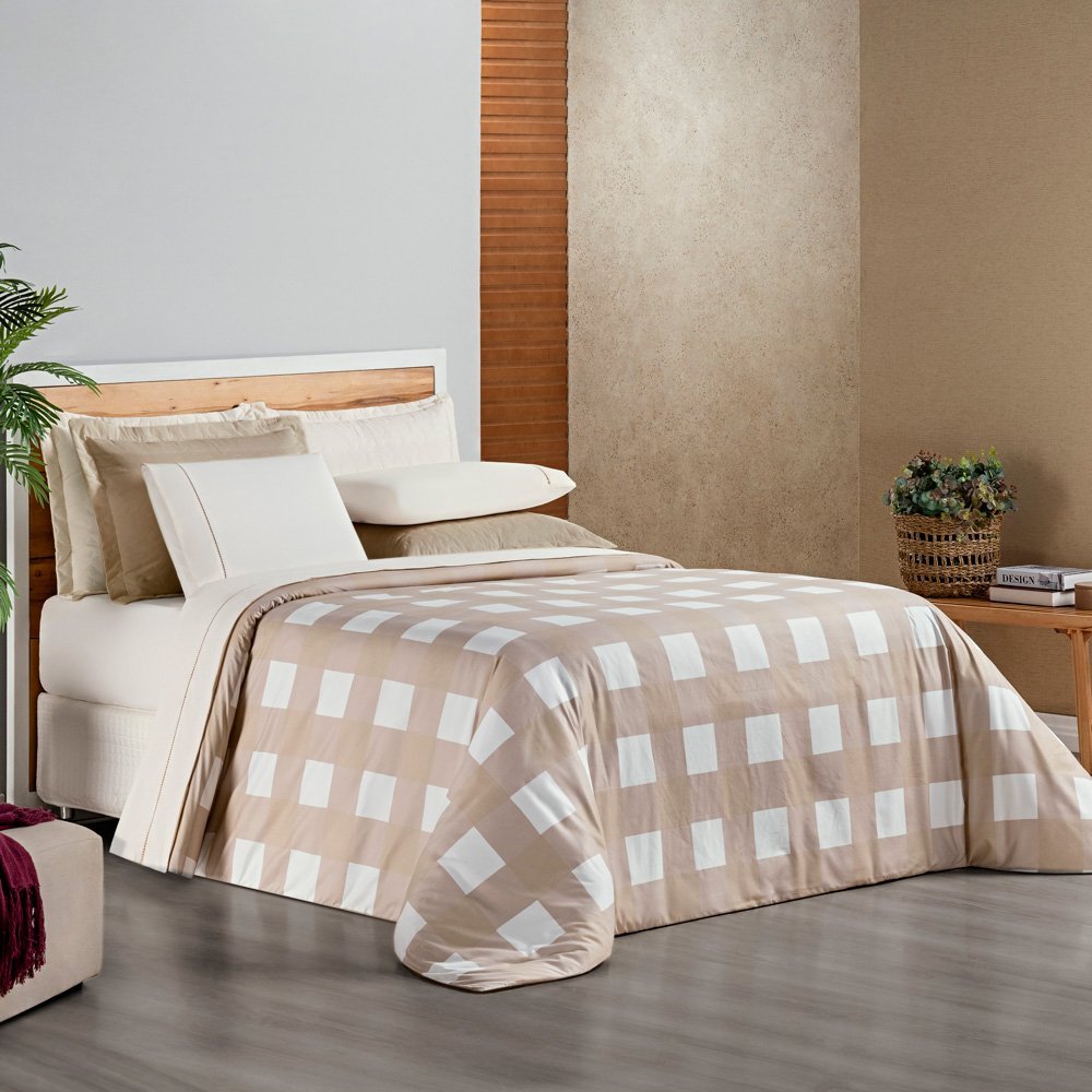 Kit Edredom Duvet Queen Size Dupla Face Estampado Micropercal 200 Fios ...
