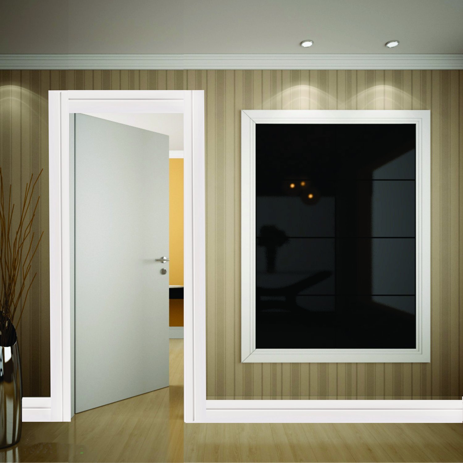 Rodapé de MDF 5cm x 15mm x 2,40m com Friso Moldufama 503 | MadeiraMadeira