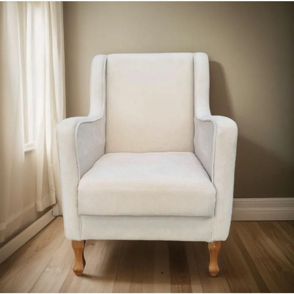 Poltrona Confortável para Amamentação Linho Bege Dritex | MadeiraMadeira