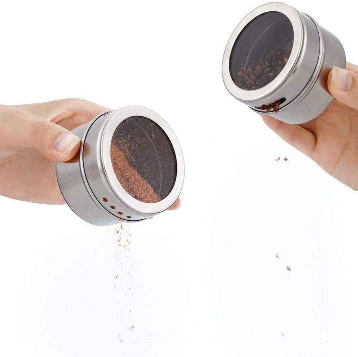 Kit Porta Condimento Temperos de Inox com 4 Pçs | MadeiraMadeira