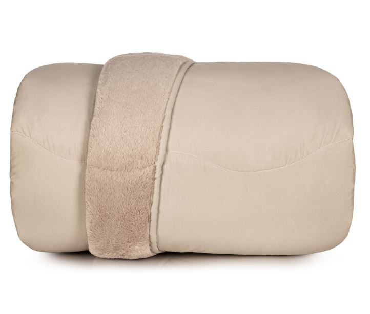 Edredom Queen Blend Comfort Plush Sherpa Liso Altenburg Bege ...