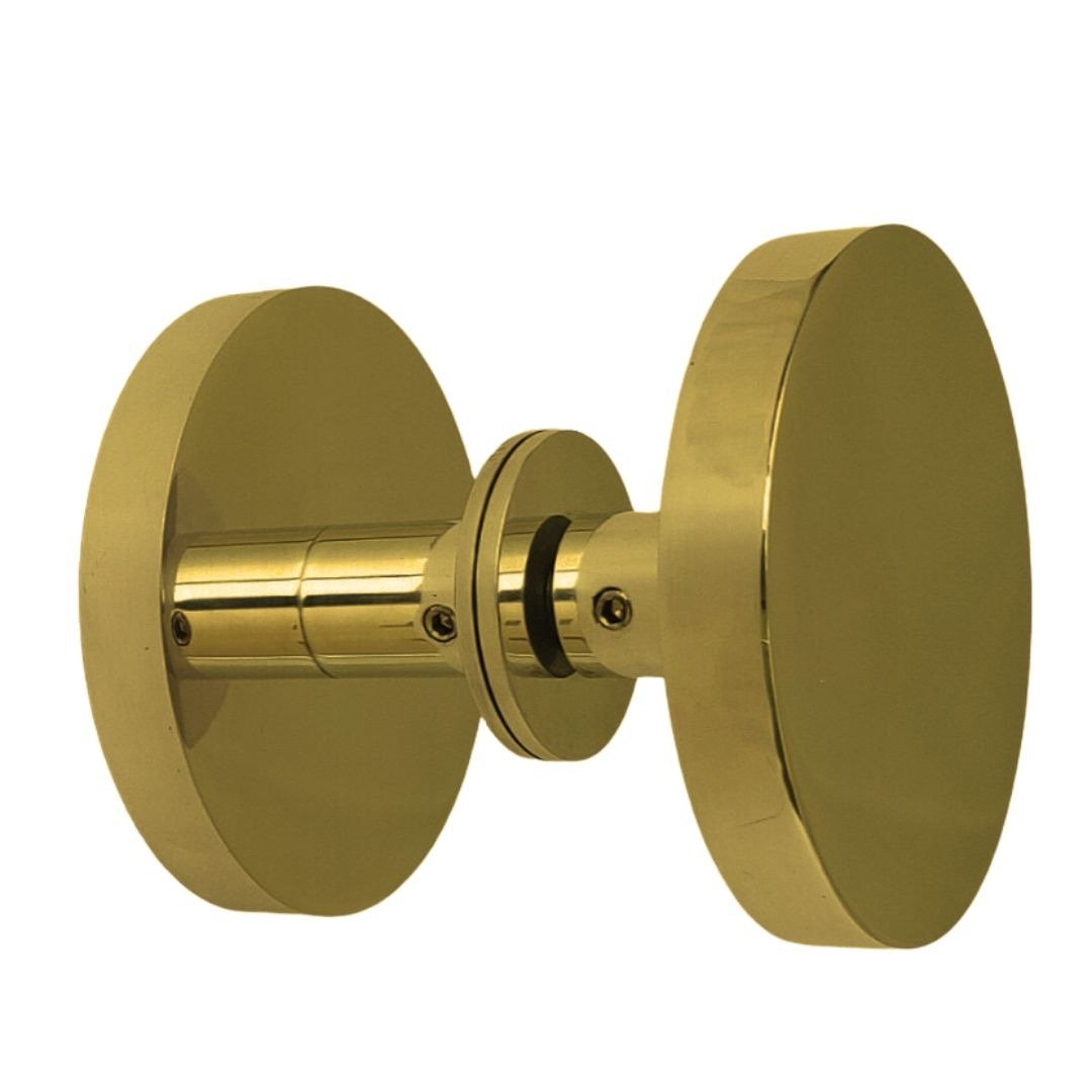 Puxador Alumínio Duplo 3092 Redondo 10cm Vesfer Dourado Polido ...