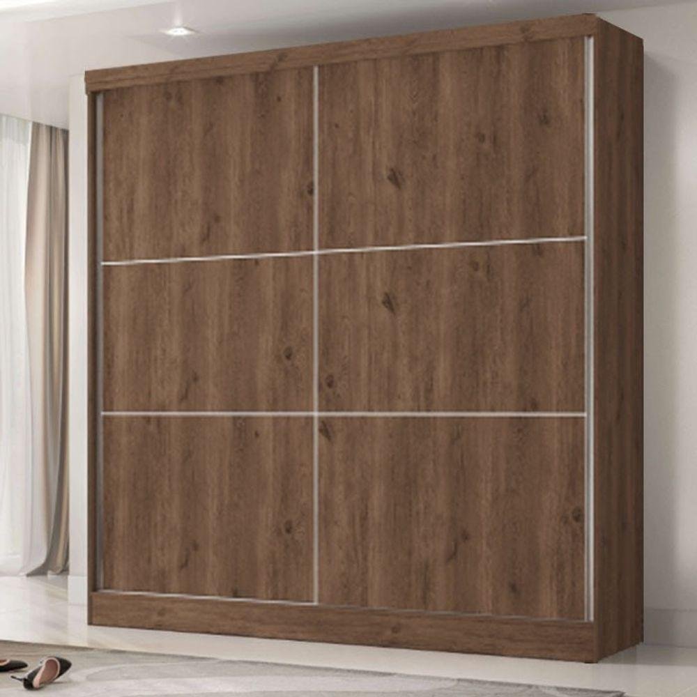 Guarda Roupa Casal 2 Portas de Correr Com Gavetas Internas | MadeiraMadeira