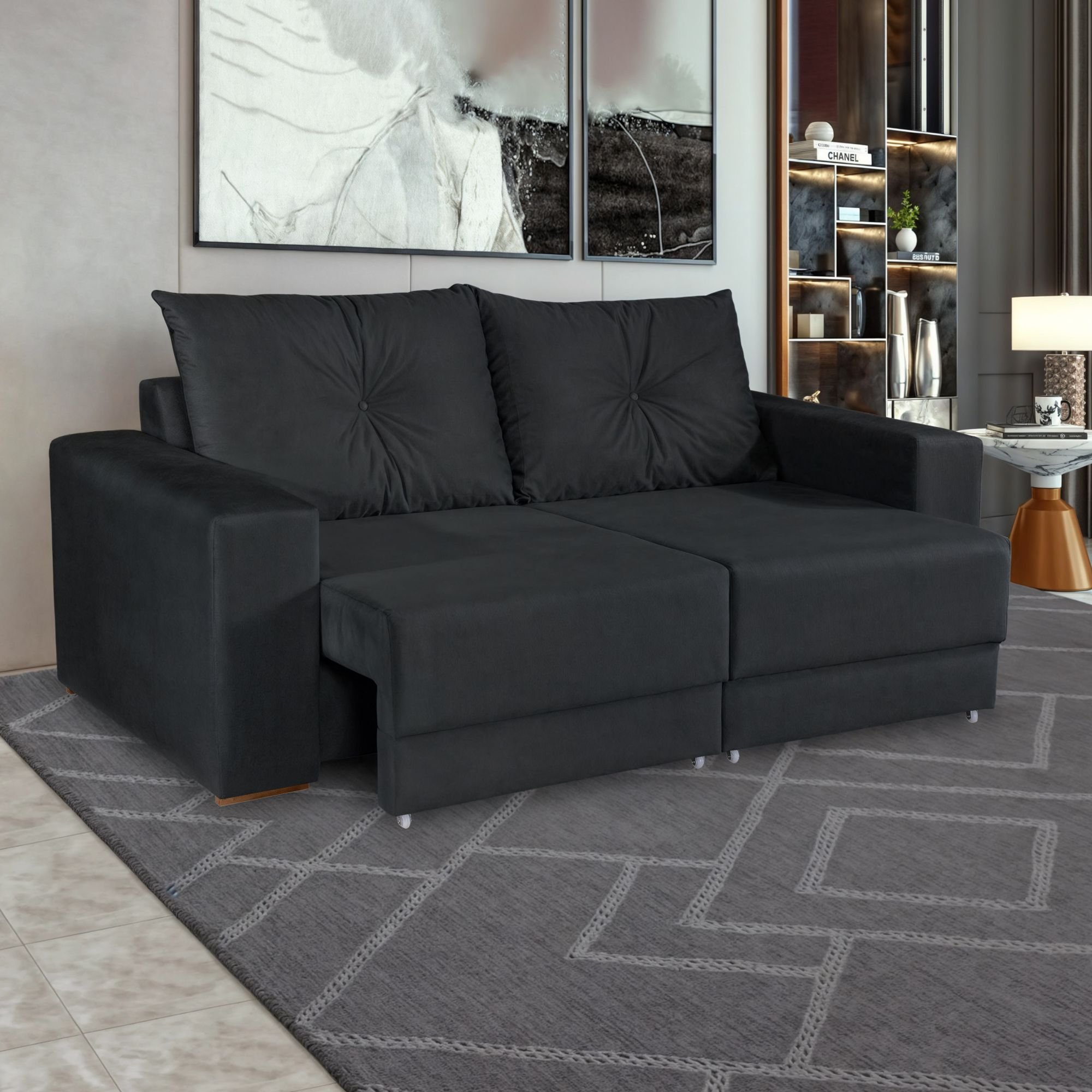 Sofá Retrátil 3 Lugares 190cm Espanha K06 | MadeiraMadeira