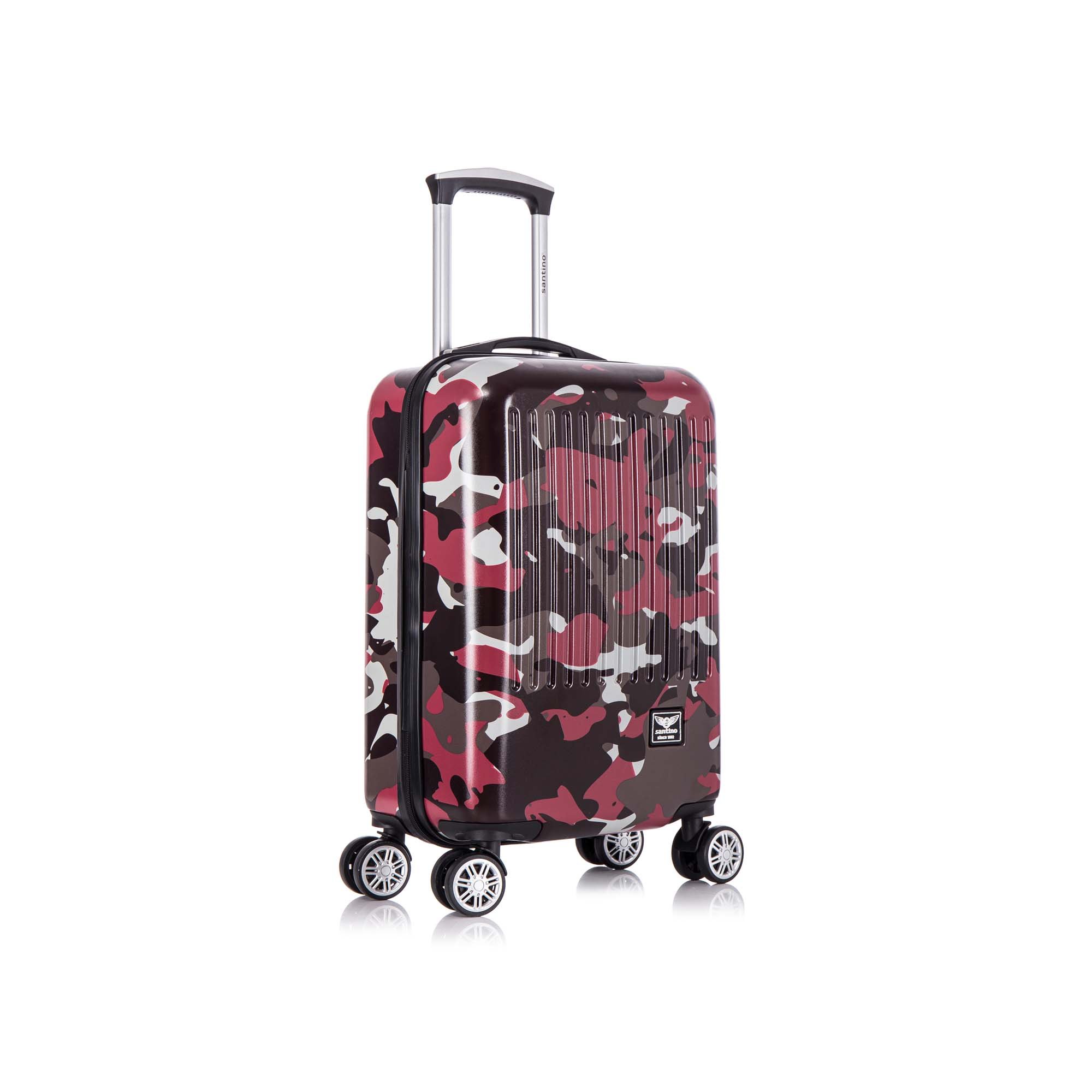 Mala Viagem Militar Santino H220 Rígida Abs Rodinhas 360 Tsa Grande HSV220 Vermelho | MadeiraMadeira