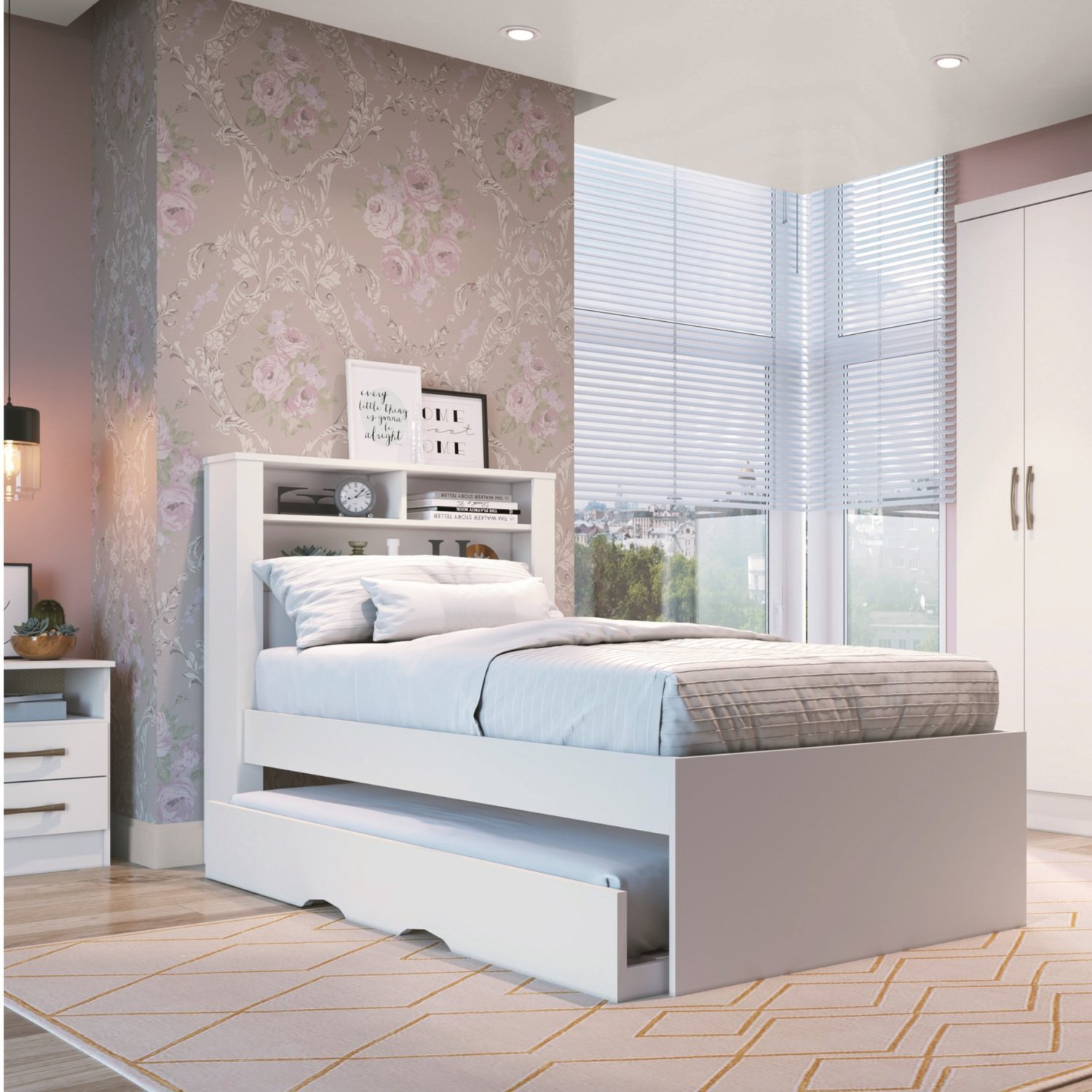 Cama Solteiro Auxiliar c / Rodízios Nobre Versátil Móveis Castro s ...