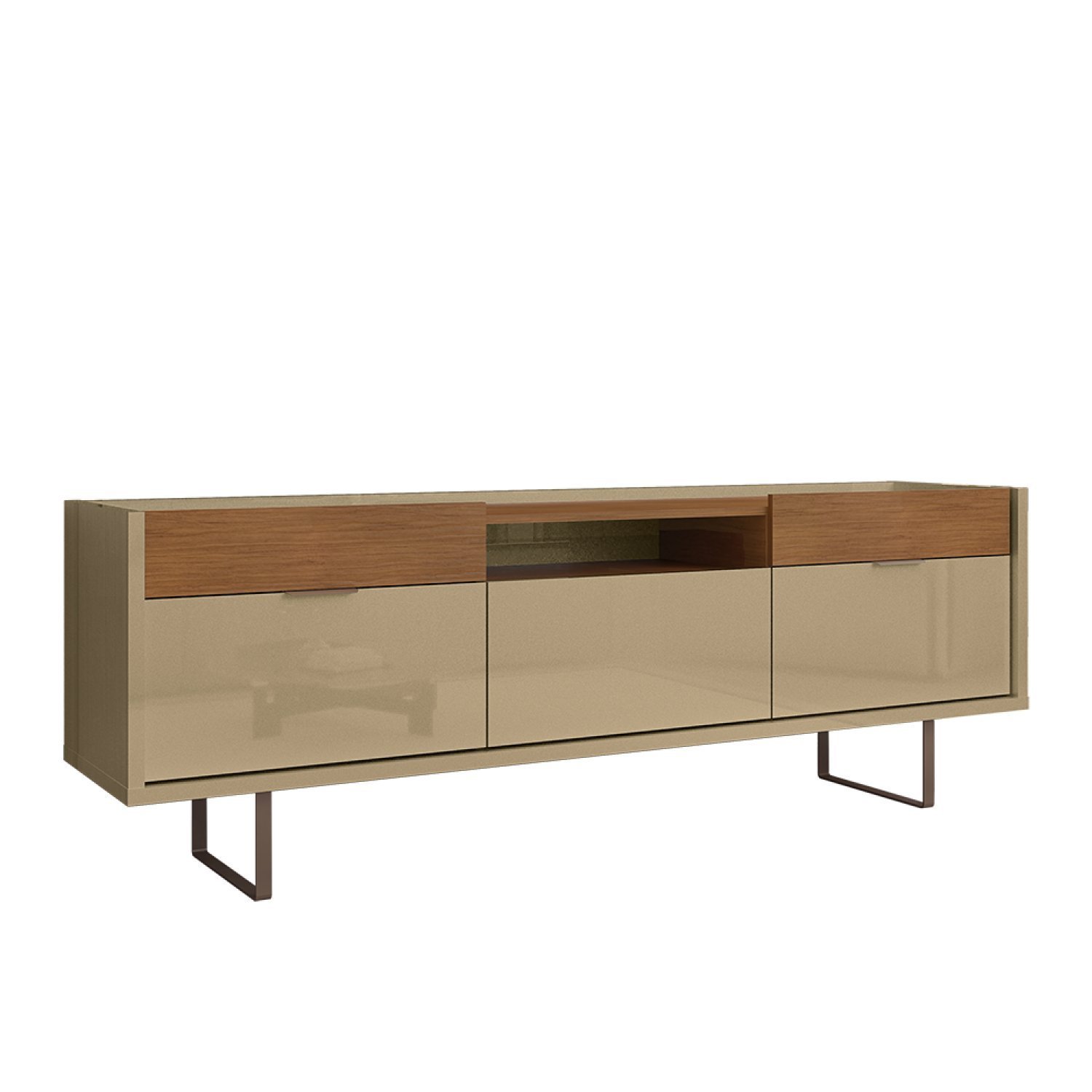 Rack para TV até 60 Polegadas 3 Portas 2 Gavetas Berlim Versátile Casa ...