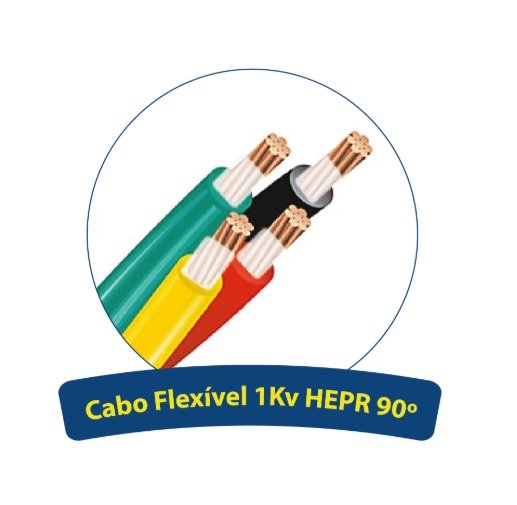 Cabo Flexível HEPR 90ºC 10mm 100m 1kV Corfio | MadeiraMadeira