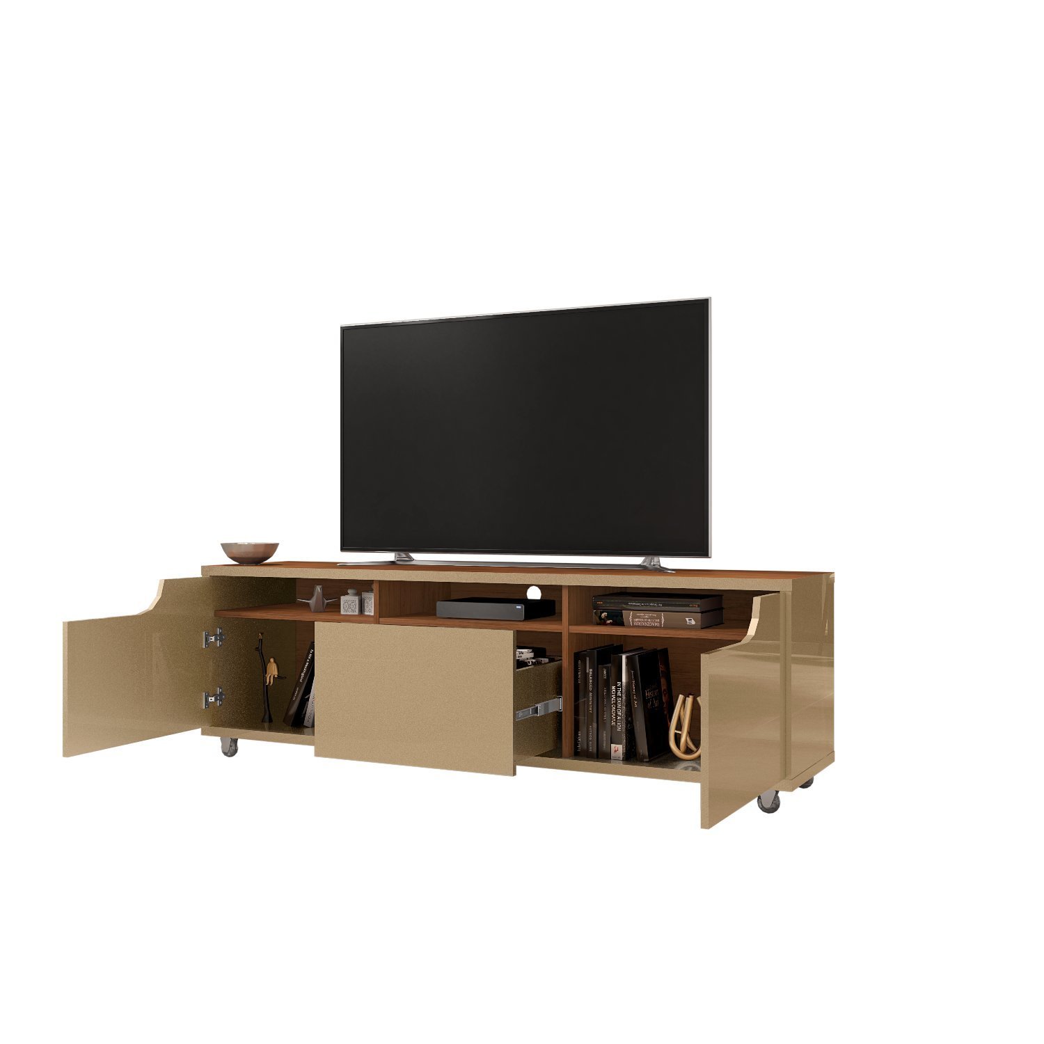 Rack para TV até 60 Polegadas 160cm 1 Gaveta 2 Portas Jersey Casa D ...