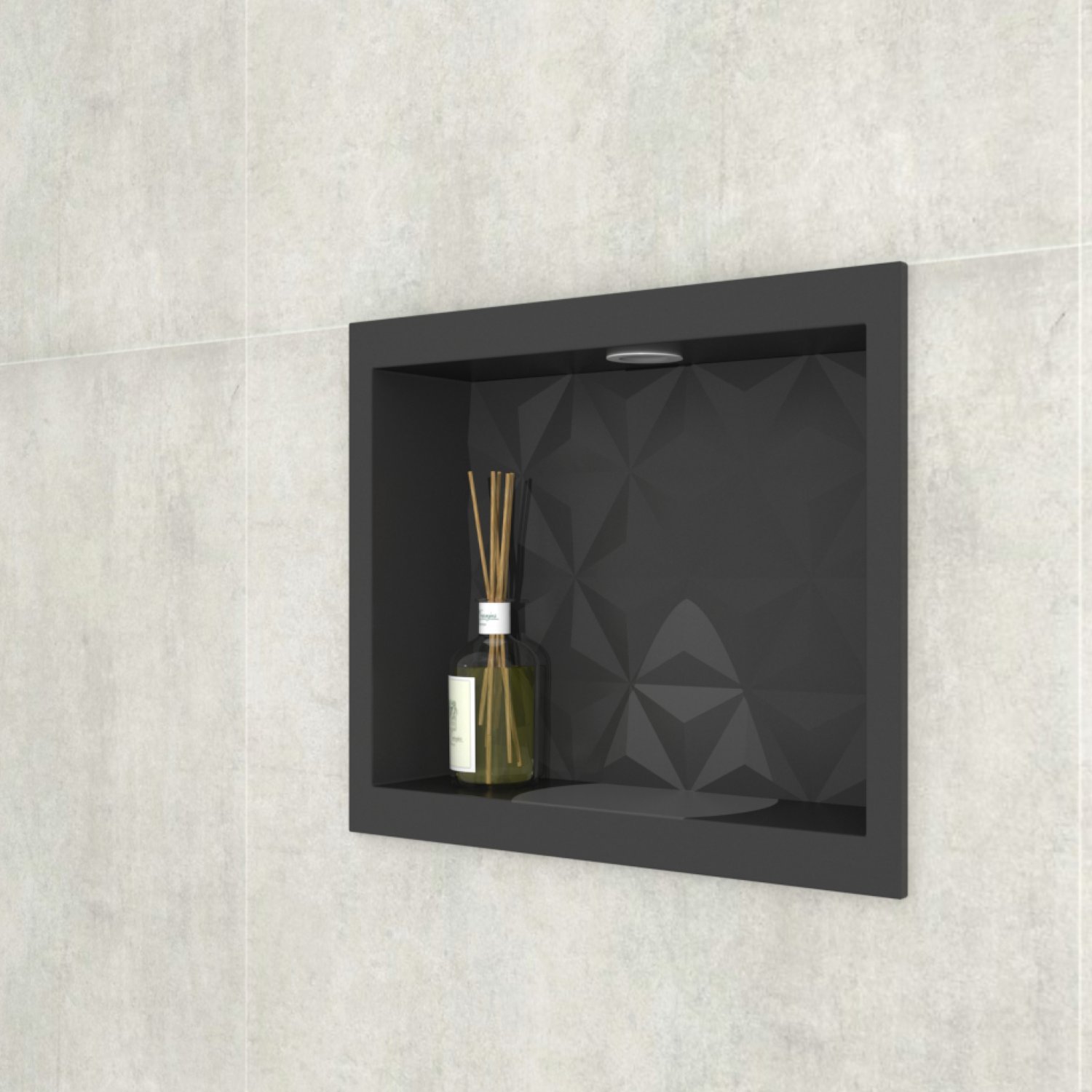 Nicho em Mármore Sintético Texturizado com LED 40x30cm Cozimax ...