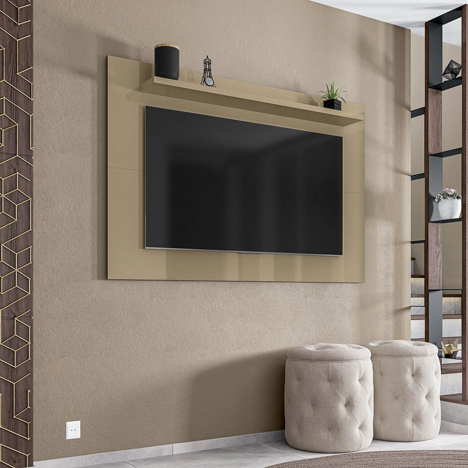 Painel 135cm para TV até 60 Polegadas Safira Casa D | MadeiraMadeira