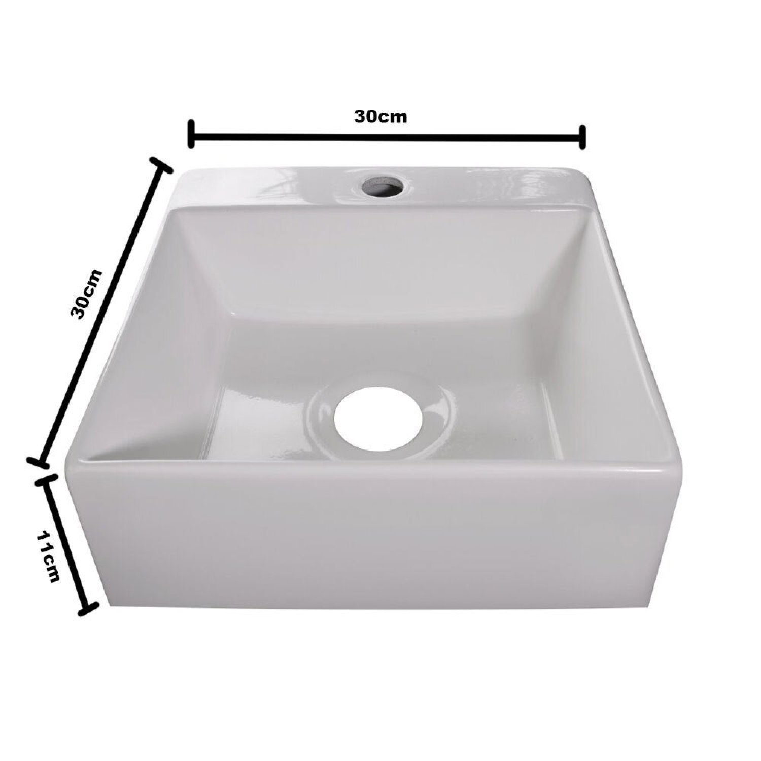 Cuba para Banheiro em Mármore Sintético 30cm Cubo Fit Cozimax ...