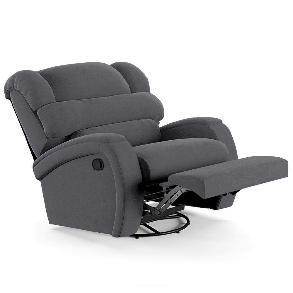 Poltrona do Papai Reclinável Kalie Glider Giratória Usb Fh9 Veludo ...