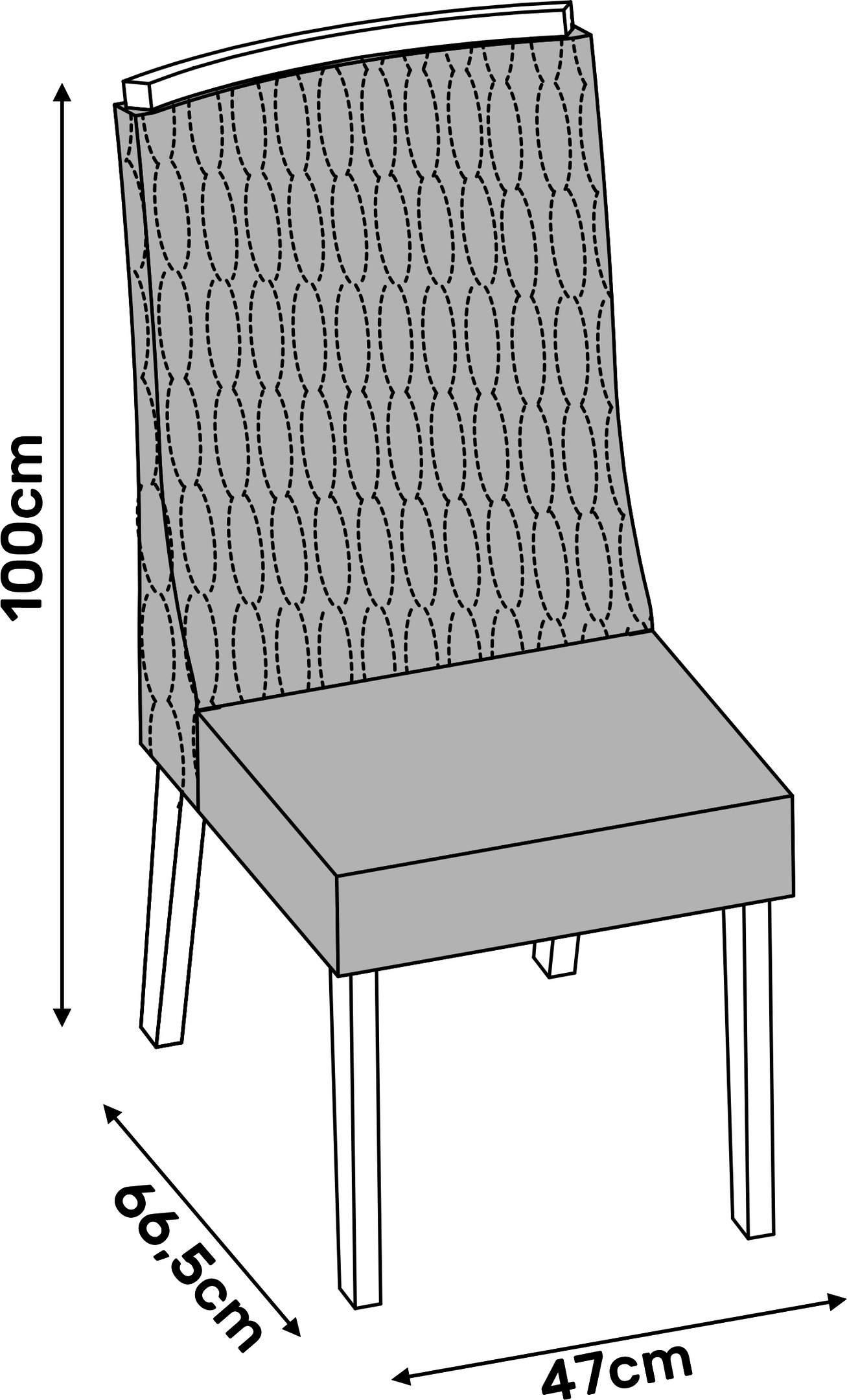 Conjunto 2 Cadeiras Jade para Sala de Jantar Dj Móveis | MadeiraMadeira