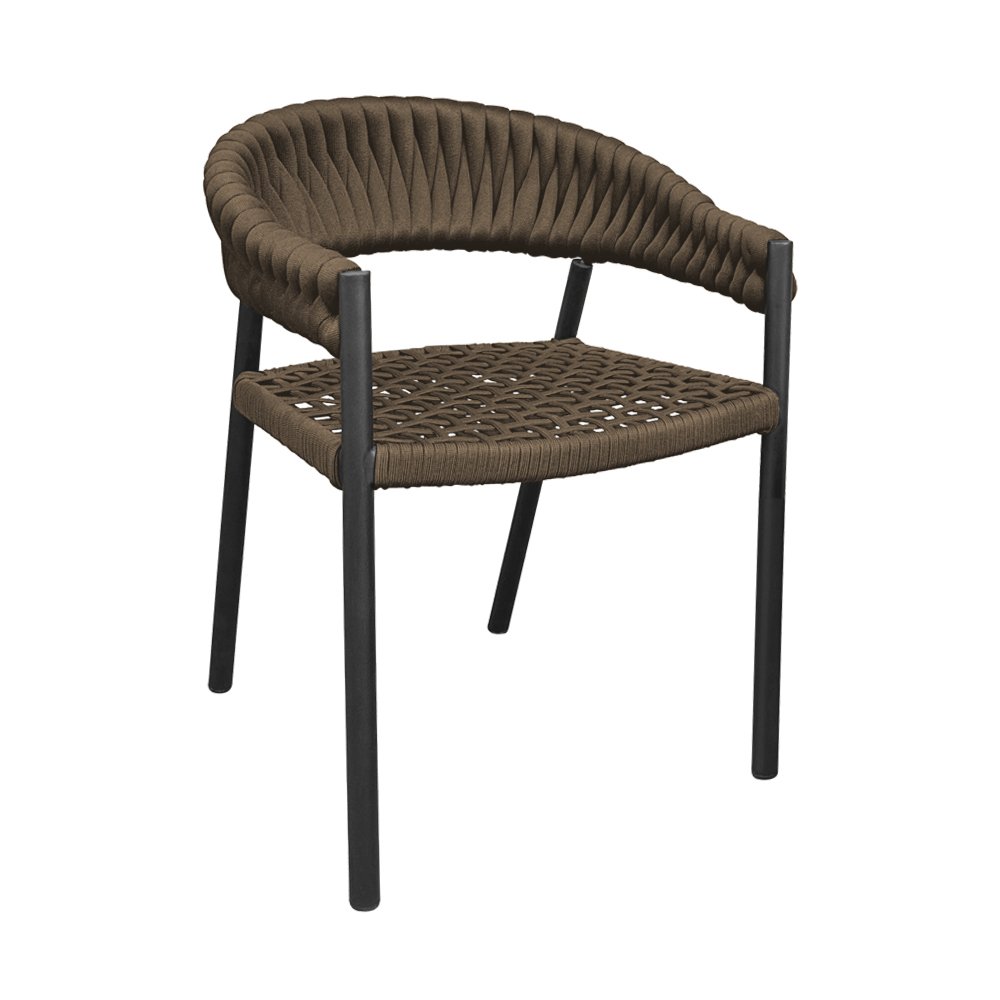 Cadeira Cannes Alumínio Encosto Tricô Náutico Rami | MadeiraMadeira