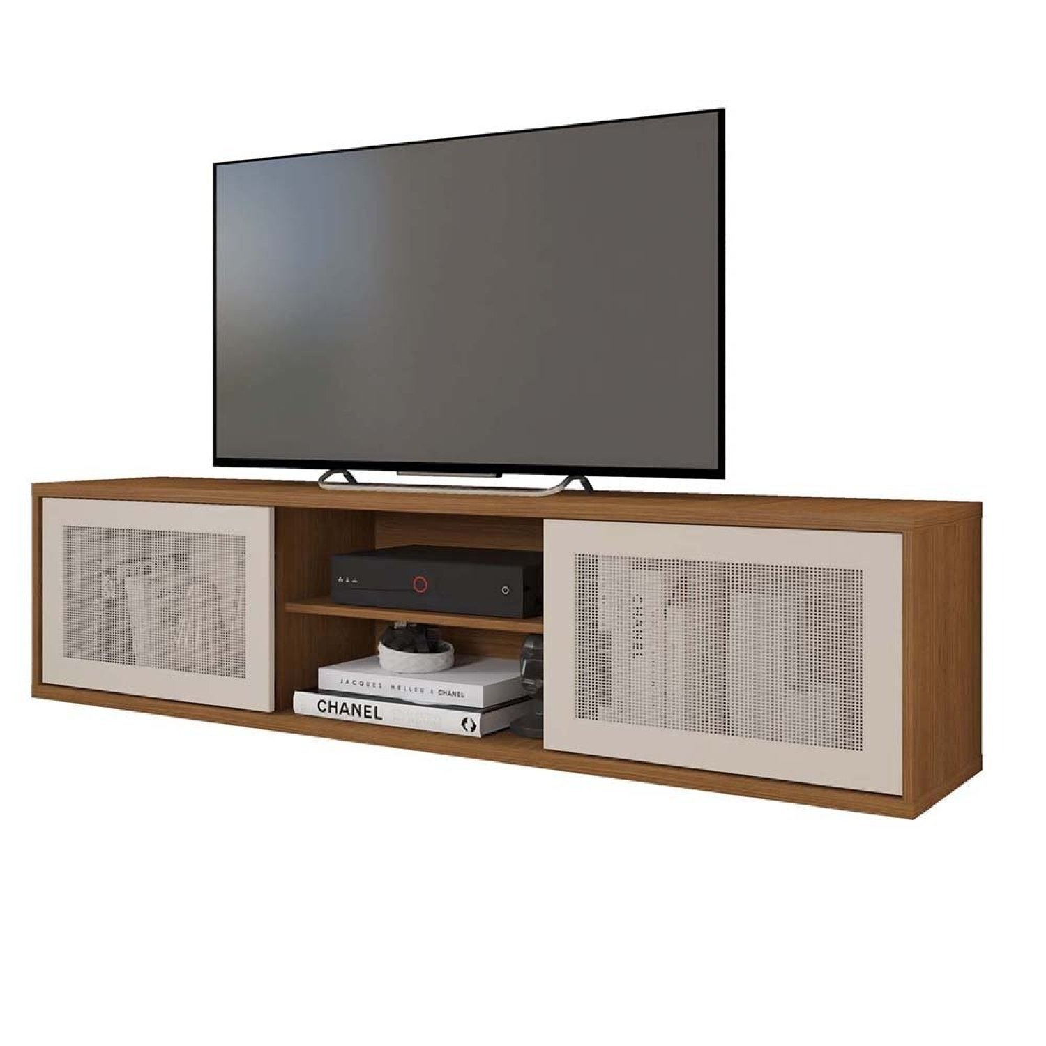 Rack Suspenso para TV até 72 Polegadas 180cm em BP Porta Telada Multiverso CabeCasa ...