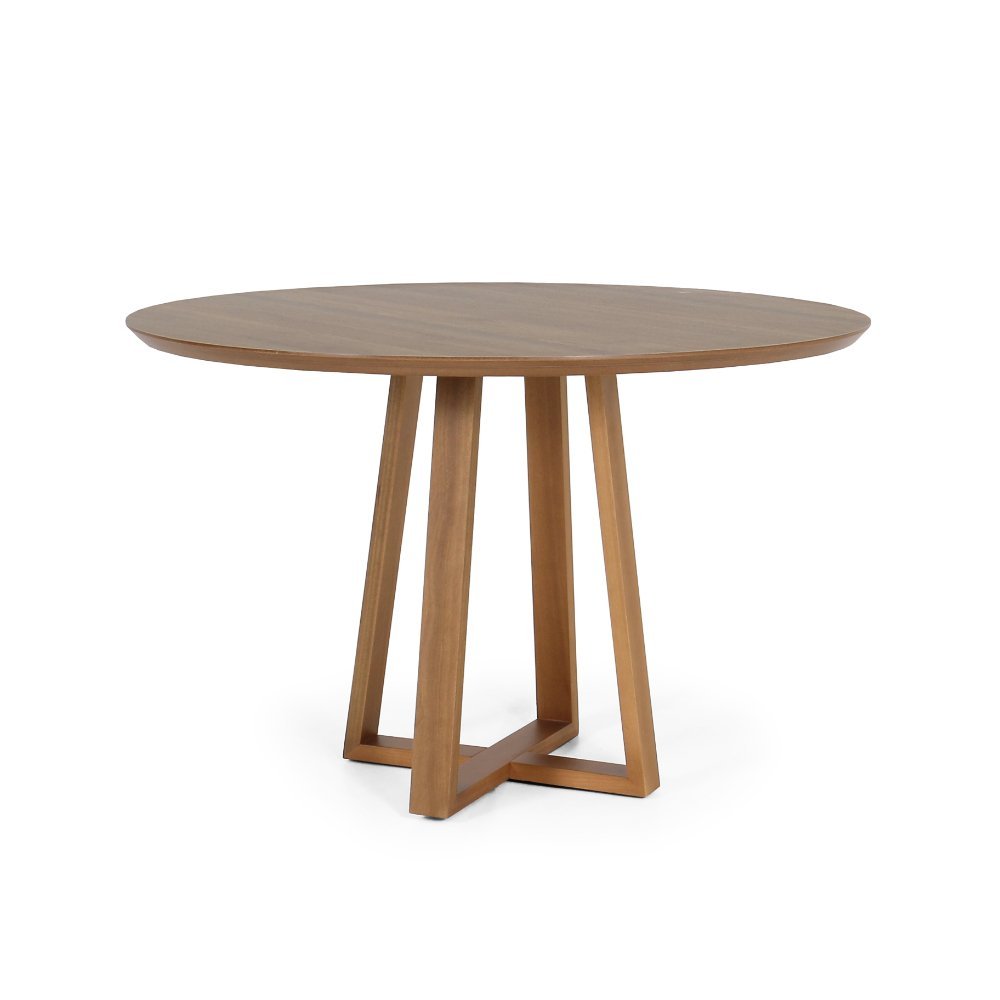 Mesa de Jantar Lauren Redonda com Tampo 120cm de Mdf Borda Engrossada e ...
