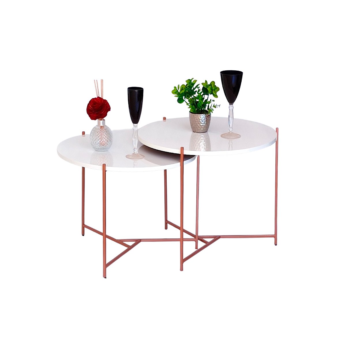 MESA DE CENTRO AQUILA ROSE GOLD (OFF/OFF/R/7503) | MadeiraMadeira
