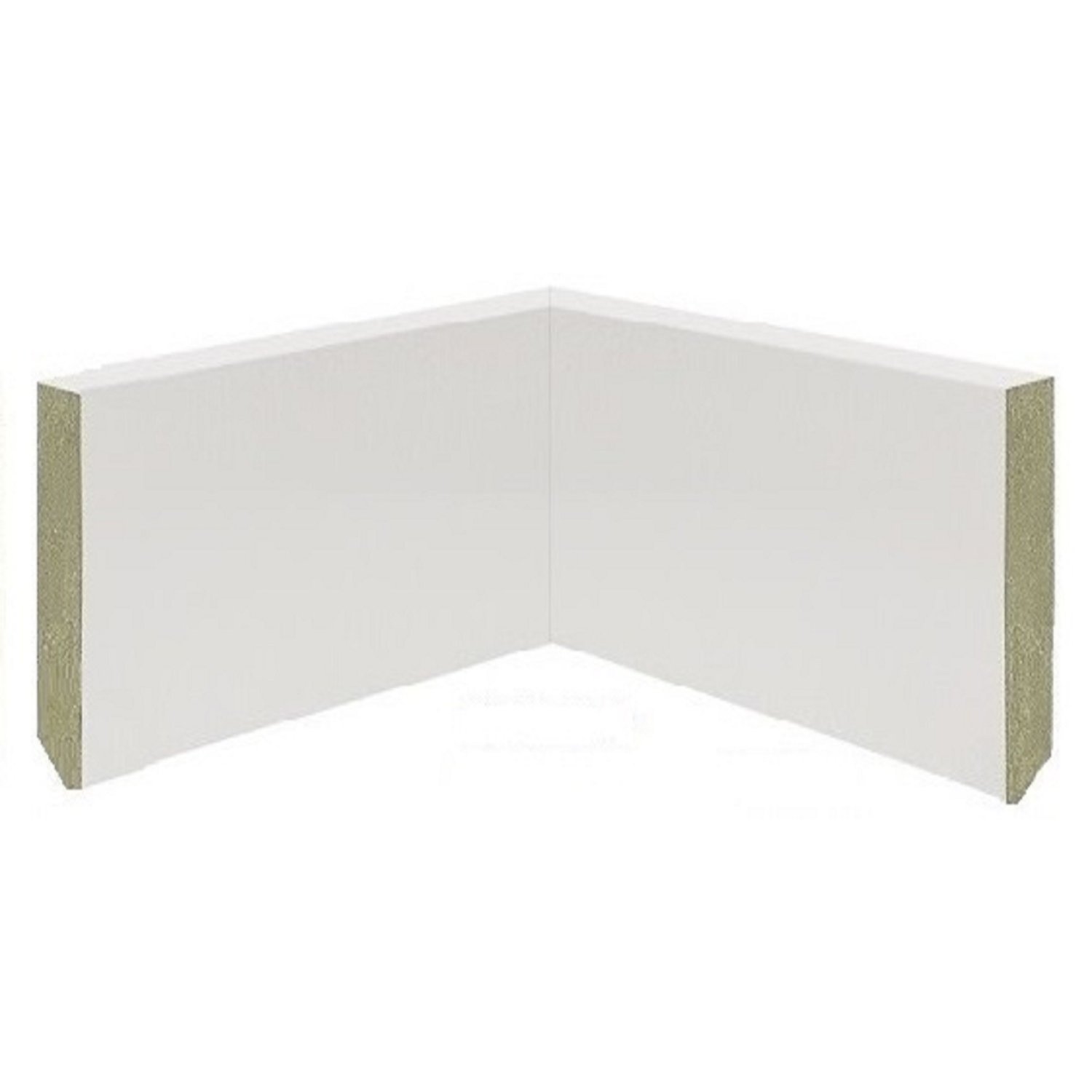 Rodapé MDF Ultra 7cm x 15mm x 2.40m Premium Liso Casablanca ...