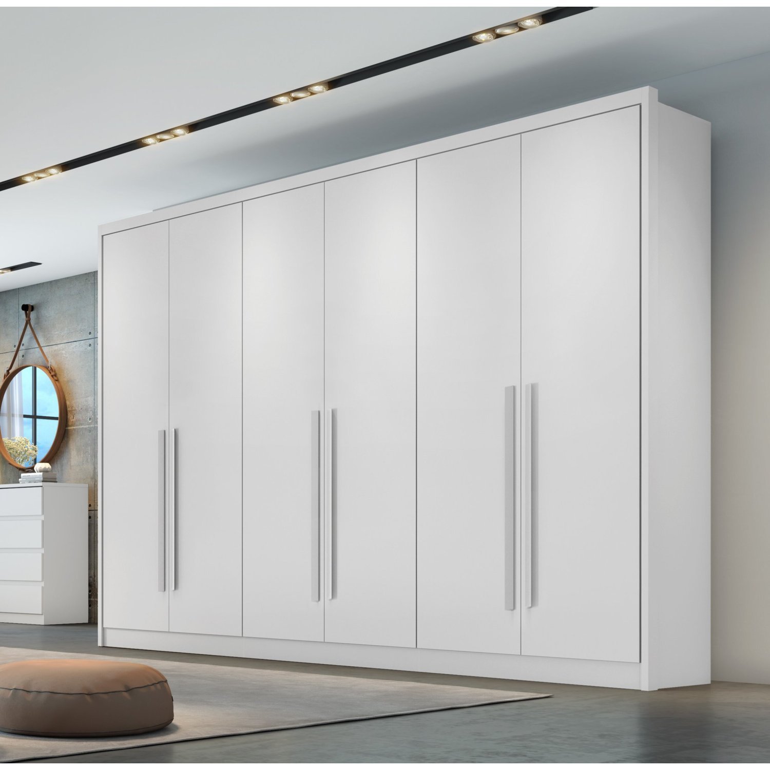 Guarda Roupa Casal 6 Portas 8 Gavetas Reno Novo Horizonte | MadeiraMadeira