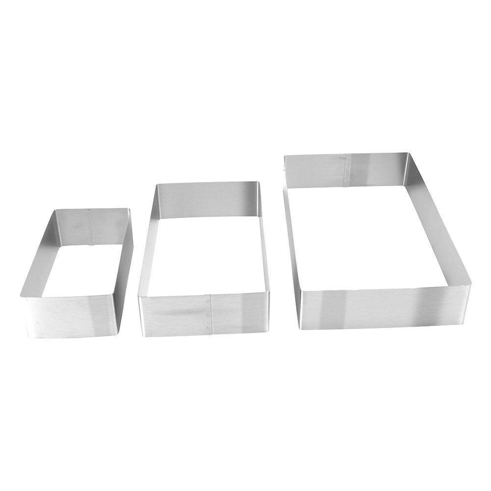 Molde em Inox Retangular para Bolo - (medidas) | MadeiraMadeira