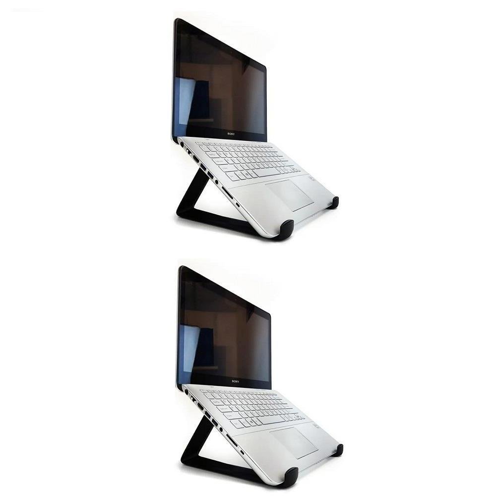 Kit 2 Suportes Notebook Universal Acrílico Abertura Tela | MadeiraMadeira