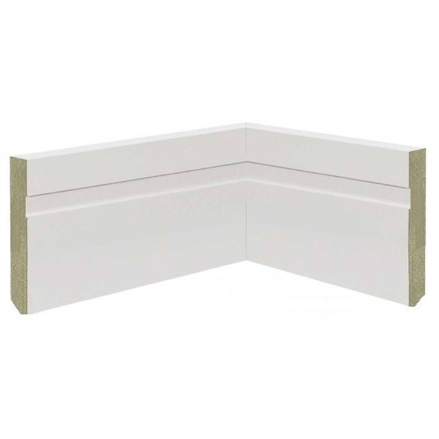 Rodapé de MDF Ultra 10cm x 15mm x 2.40m Premium Frisado Casablanca ...