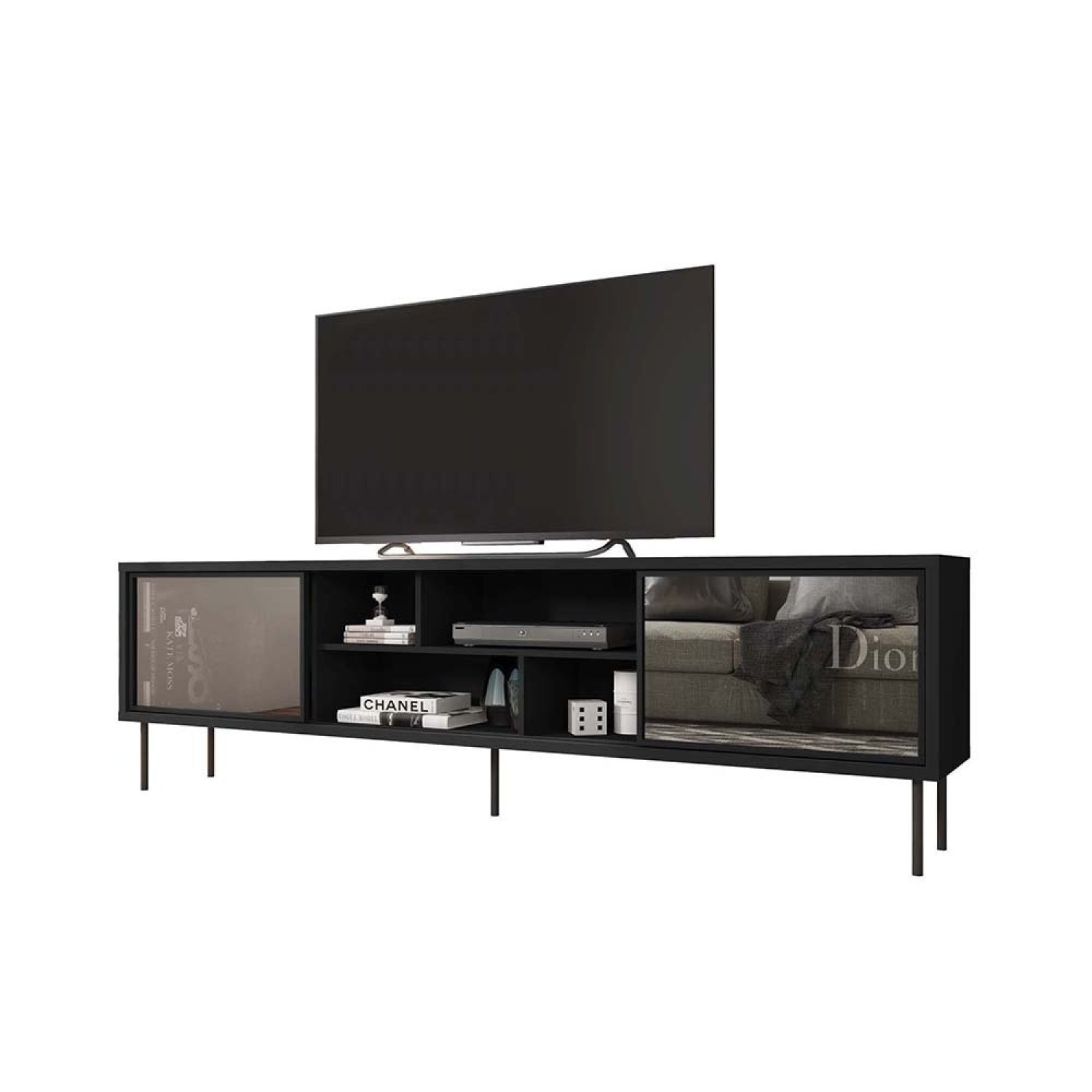 Rack para TV até 75 Polegadas Industrial 220cm em BP Porta Reflecta ...