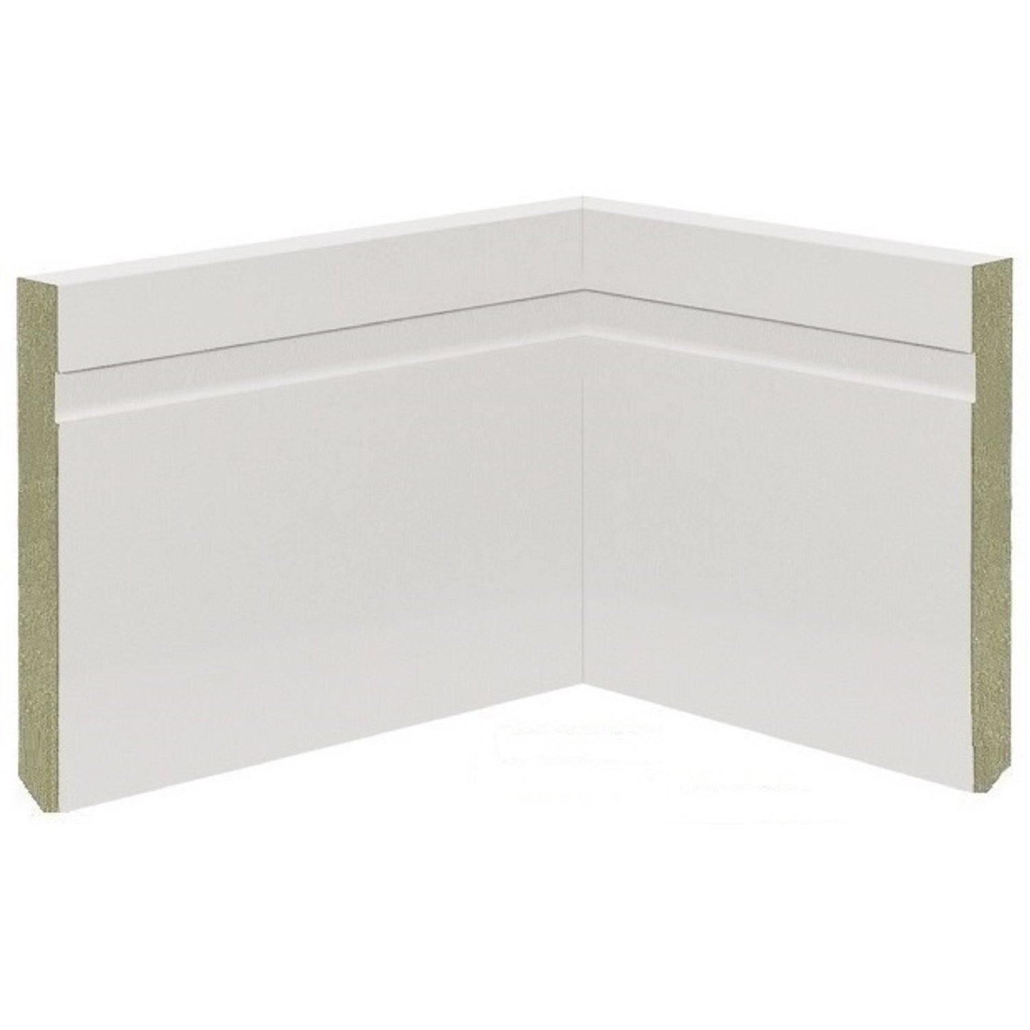 Rodapé de MDF Ultra 15cm x 15mm x 2.40m Premium Frisado Casablanca ...