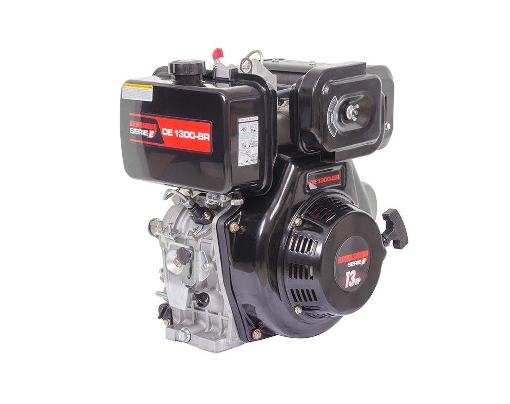Motor Estacionário Diesel Kawashima De-1300Br 456CC 13HP Refrigerado A ...