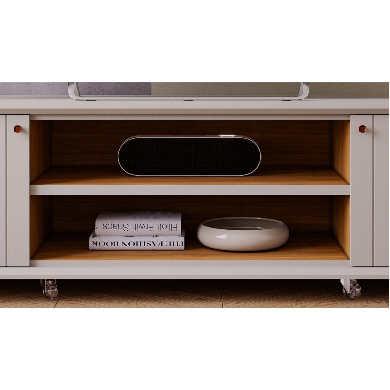 Rack Bancada para TV até 60 Polegadas 2 Portas 2 Nichos Belize ...