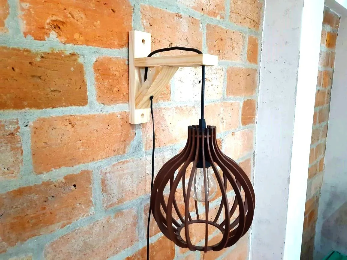 Arandela De Parede Rustica. Pendente Linda E Sofisticada | MadeiraMadeira