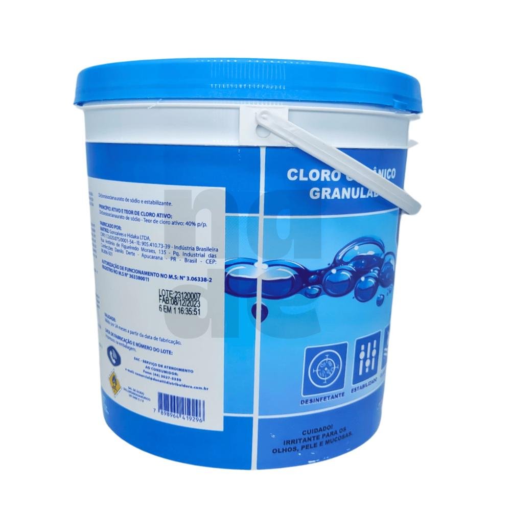 Cloro Orgânico Granulado 6 X 1 Dicloro 40% - Donatti 2,5 Kg ...