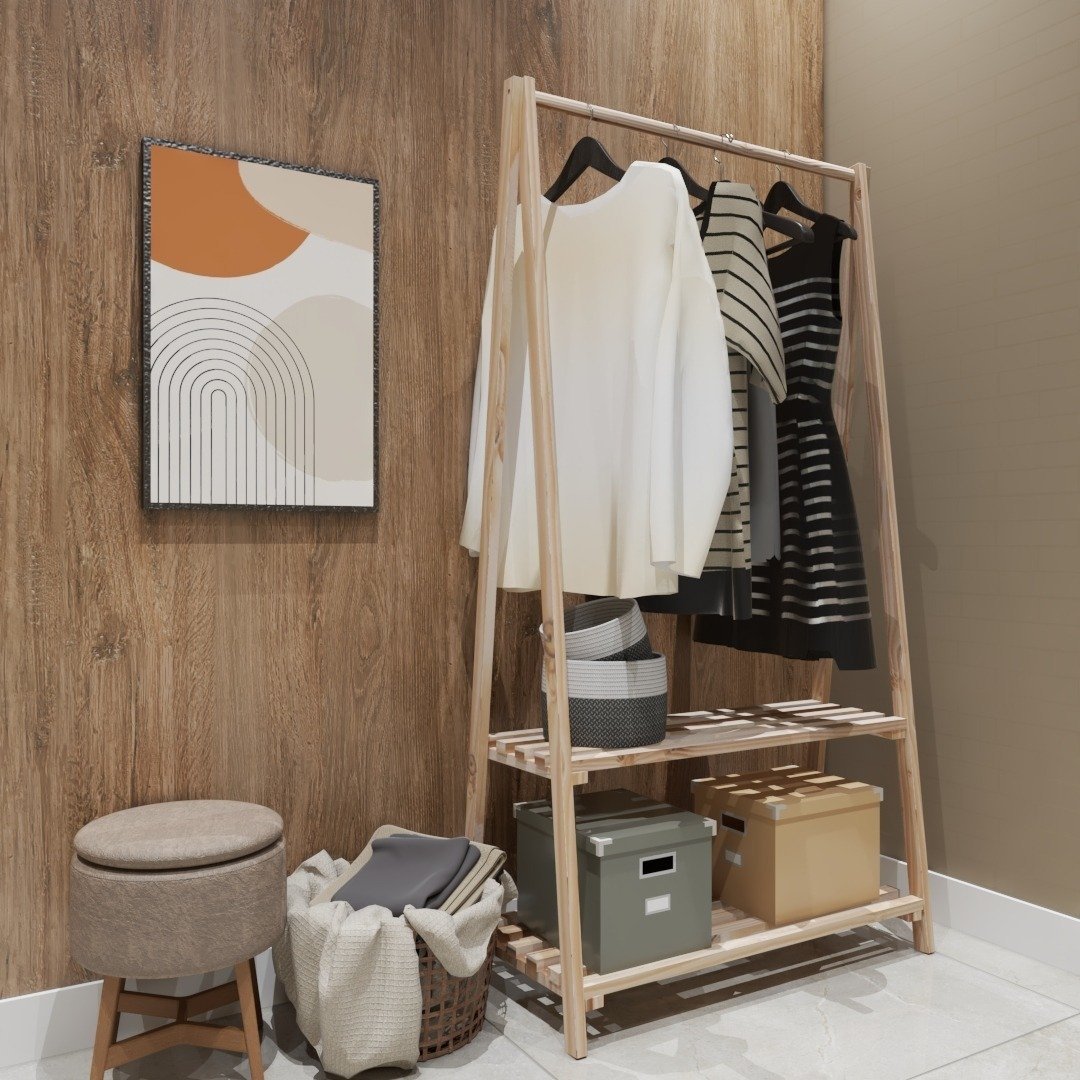 Cabideiro Roupas - Arara De Roupas De Madeira Technox | MadeiraMadeira