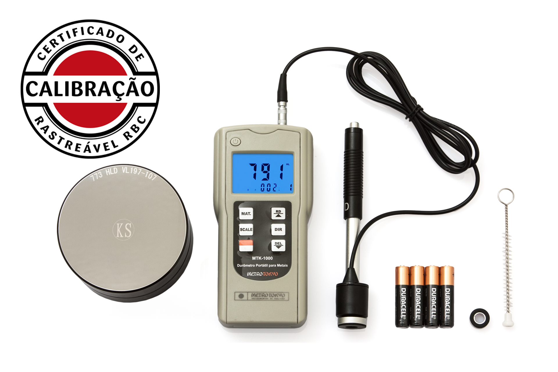 Durômetro Portátil Digital com USB - MTK-1000 + MTK-2000 - Escalas de ...