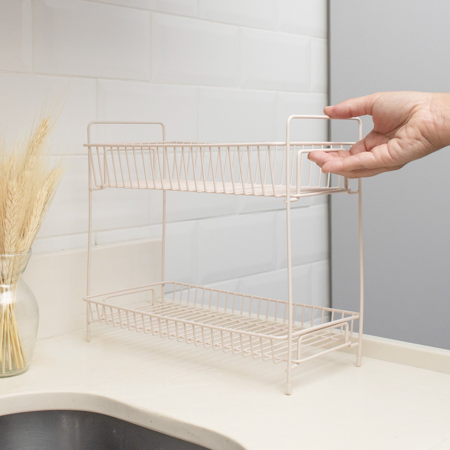 Organizador de Louça de ferro 2 andares - Oikos | MadeiraMadeira