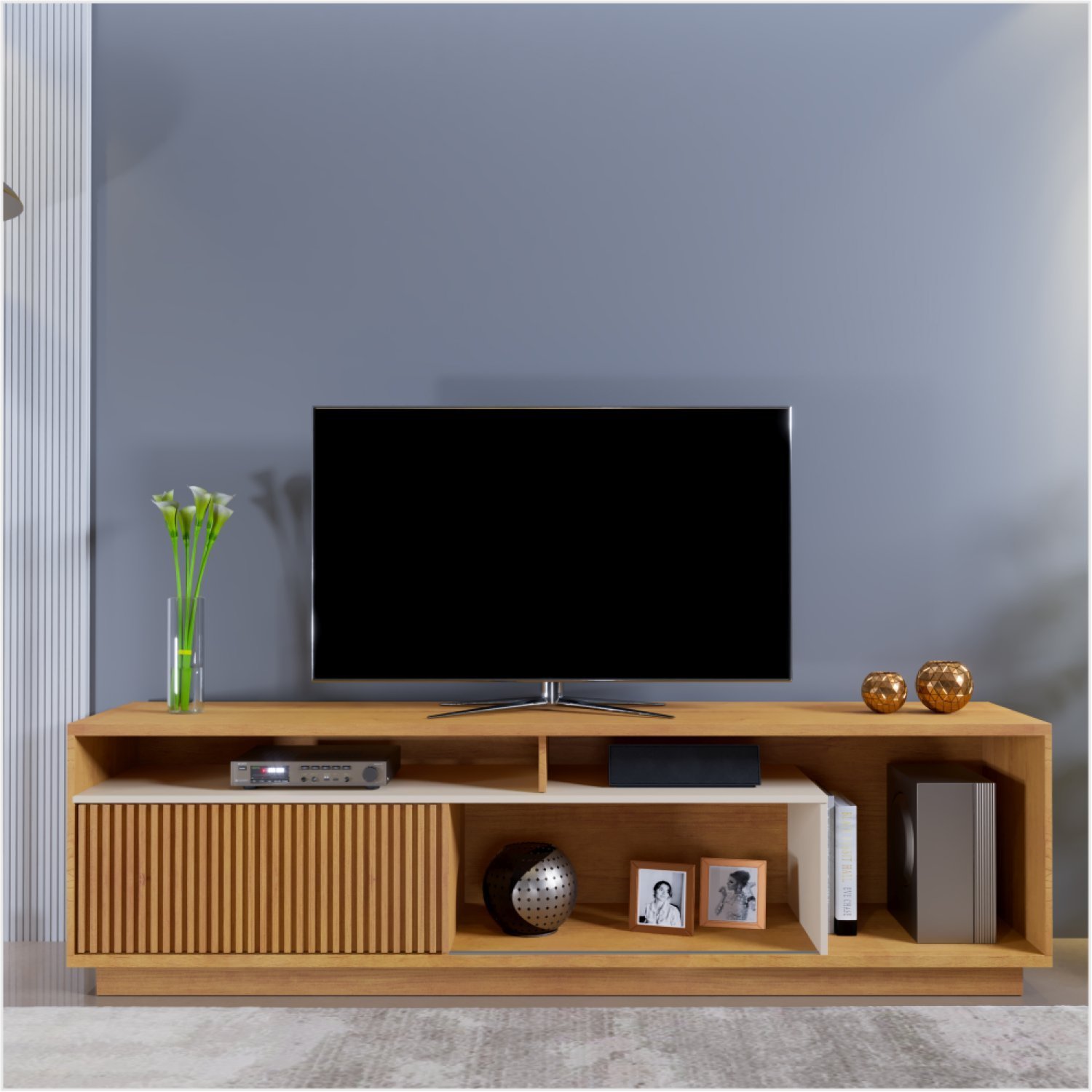 Rack Granada para Tv de até 75 Polegadas Mavaular | MadeiraMadeira