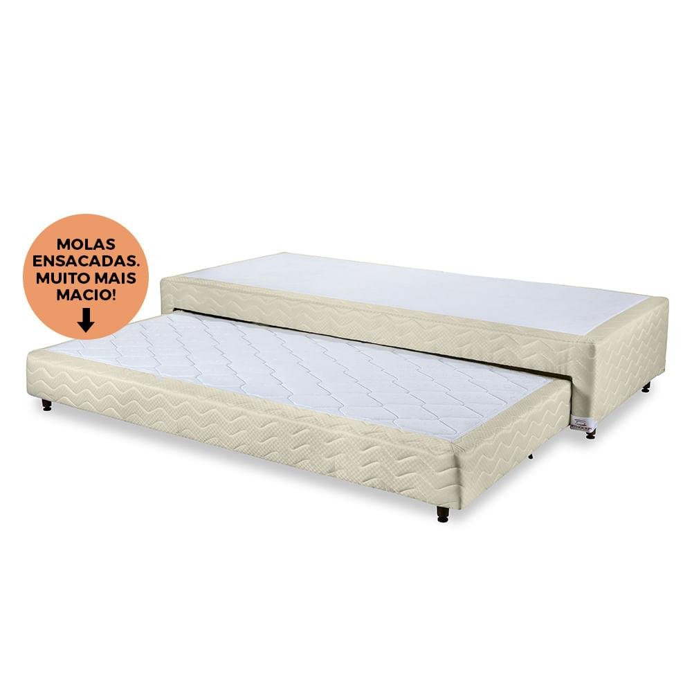 Bibox Sommier Spring Orthocrin Bege Pm13 Viúva- 110x200x32 | MadeiraMadeira