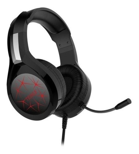 Headset gamer com microfone Tedge Preto com vermelho GT-G10 ...