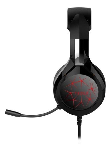 Headset gamer com microfone Tedge Preto com vermelho GT-G10 ...