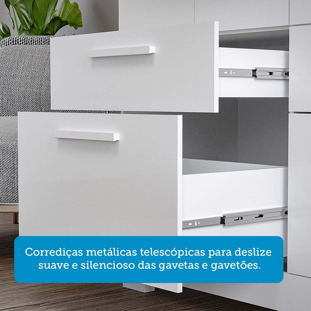Guarda-roupa Casal 192cm 7 Portas 5 Gavetas 100% Mdf Coimbra Espresso Móveis | MadeiraMadeira
