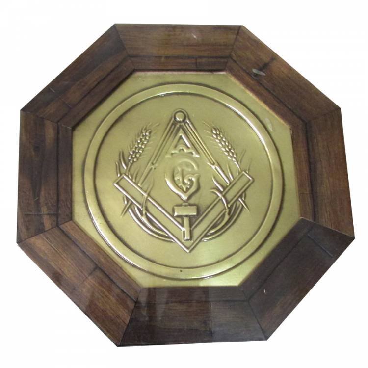 Símbolo da Maçonaria Quadro Octagonal 18cm Escultura Decorativo em ...