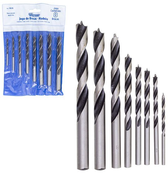 Broca Madeira 8 Peças Western | MadeiraMadeira