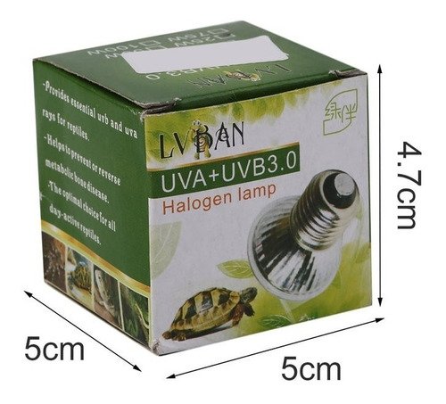 Lampada Uva Uvb Aquecimento Repteis Tartarugas 50w Terrario Lâmpada bocal 220v | MadeiraMadeira
