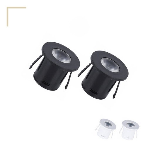 Mini Spot Led Redondo Elegance Preto 1,5w 2700k Bivolt Avant ...