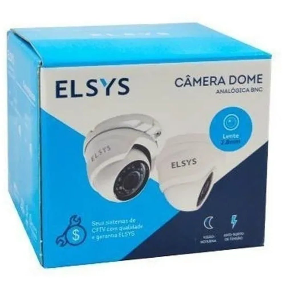 Câmera Dome Analógica Super HD 720p ELSYS BNC-MHD228 | MadeiraMadeira