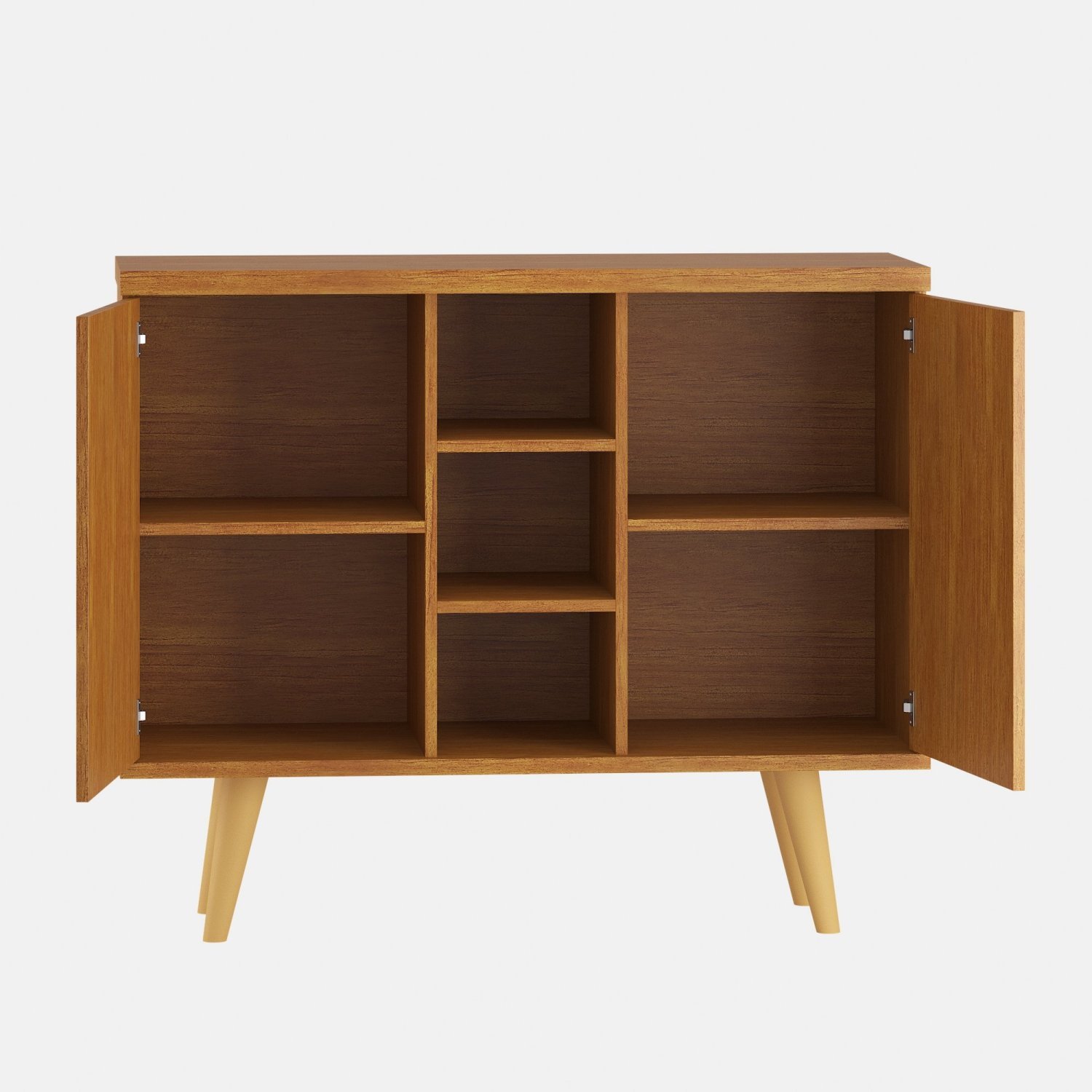 Buffet Saymon 2 Portas 3 Nichos Pés Palito Viero Móveis | MadeiraMadeira