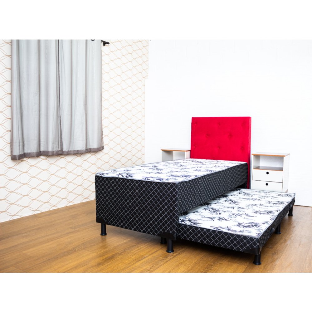Bicama Solteiro Colchão Conjugado - Com Cama Auxiliar | MadeiraMadeira