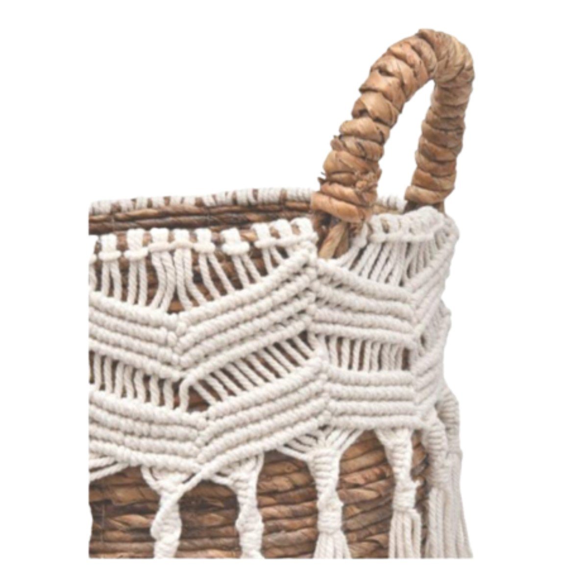 Cesto Macramê Grande Thaythay Decoracao | MadeiraMadeira